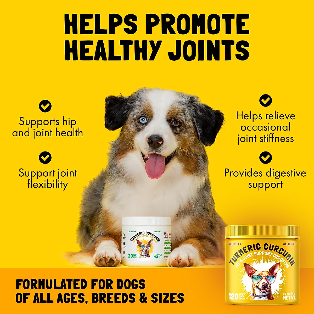 Wild Alaskan Salmon Oil for Dogs & Cats 32 oz and Turmeric Curcumin Hip & Joint Dogs Supplement Anti-Inflammatory Support for Arthritis & Mobility 120 Chews