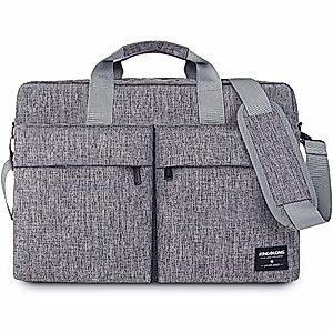 KINGSLONG 17 17.3 Inch Laptop Backpack Convertible Laptop Shoulder Messenger Bag Briefcase Handbag for Men Women, Grey