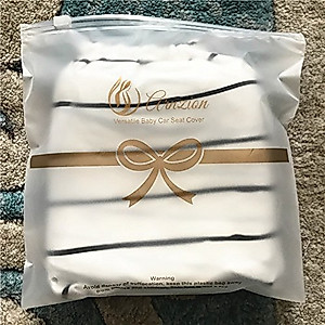 Arnzion Car Seat Cover Baby – Multi-use Nursing Cover-Up for Breastfeeding, Carseat Canopy Cover, Stretchy Infant Stroller Covers for Boys and Girls (White with Black Stripes)