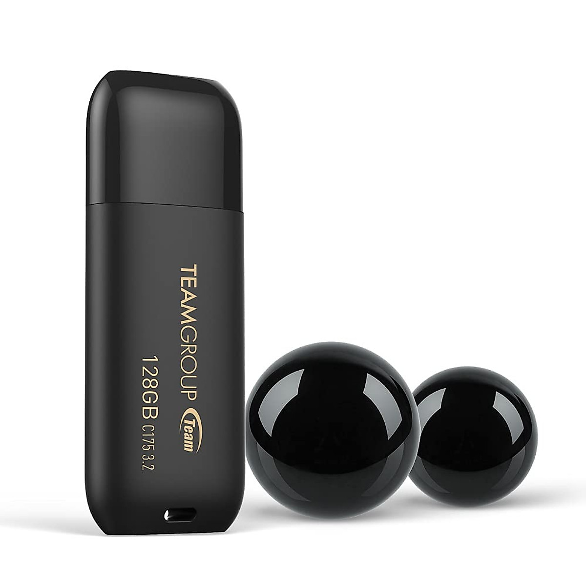 TEAMGROUP C175 64GB USB 3.2 Gen1(USB 3.1/3.0) Read100MB/s Flash Thumb Drive for Computer/Laptop Matte Black TC175364GB01