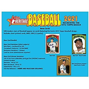 Topps 2021 Heritage Baseball Retail Fat Pack (Set of 3)