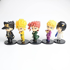 ToysClubUS Toys Club US Set of 5 Pcs of Giorno Giovanna Bruno Bucciarati Kakyoin Noriaki Kujo Jotaro DIO Stands JoJo's Bizarre Adventure: Gol