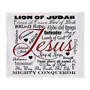 CafePress The Name of Jesus Throw Blanket Super Soft Fleece Plush Throw Blanket, 60"x50"