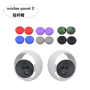 OculusQuest 2 Handle Rocker Cap Controller Silicon Shell Silicone Non-Slip (Black)