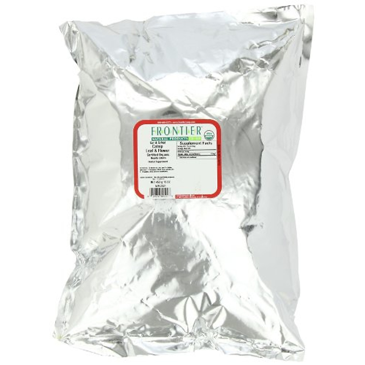 Frontier Co-op Organic Catnip, 1-Pound Bulk, Loved By Cats & Gardeners, Popular Tea Blend, Organic, Kosher