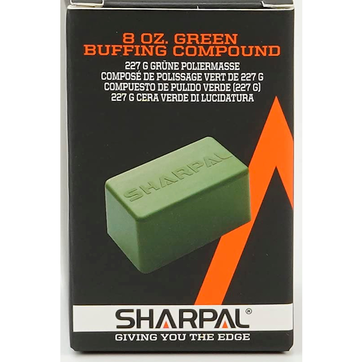 SHARPAL 209H 222g / 8 Oz. Polishing Compound Fine Green Buffing Compound, Leather Strop Sharpening Stropping Compound