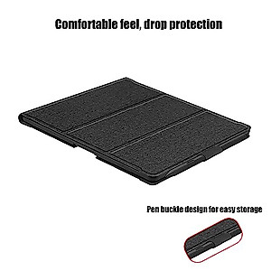 Suitable for Kindle Scribe 2022 E-Book Protective Case Shell 10.2 Inch Reader Multi-Folding Stand Protection Magnetic Belt Auto Sleep/Wake Function Solid Color,Black