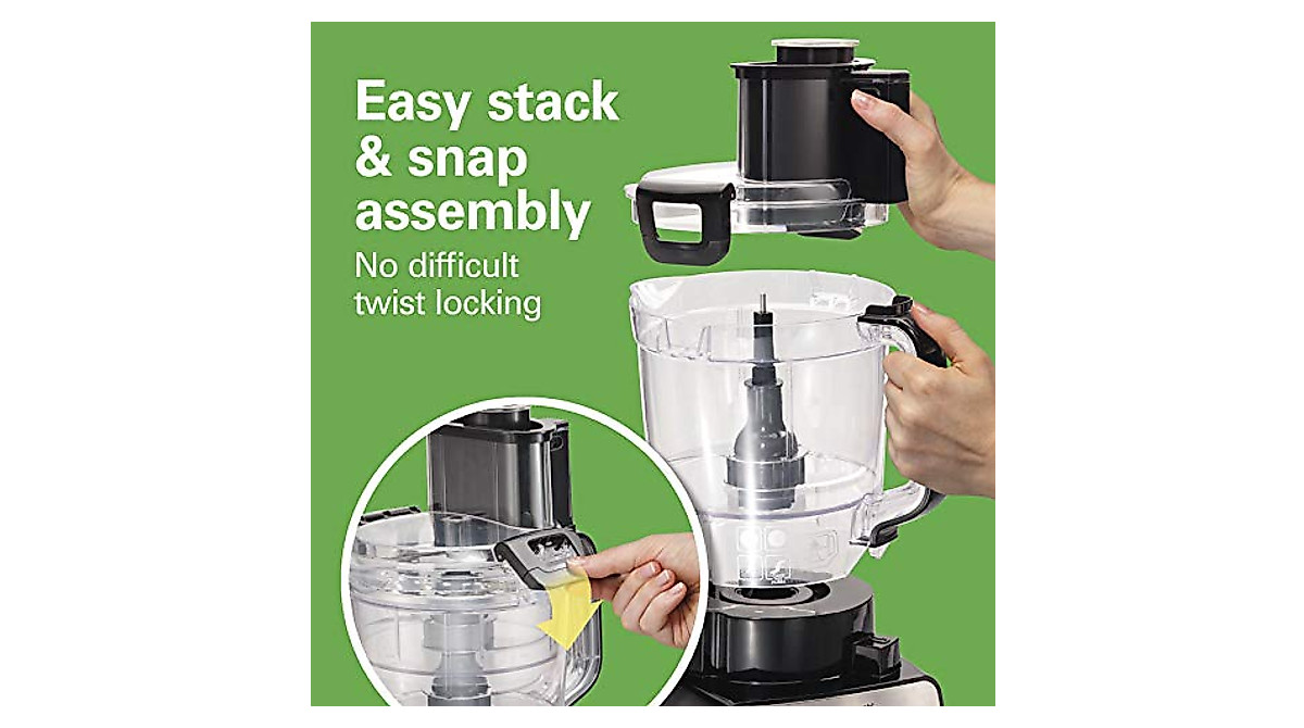 Hamilton Beach Food Processor - Versatile 14 & 4-Cup Prep Power