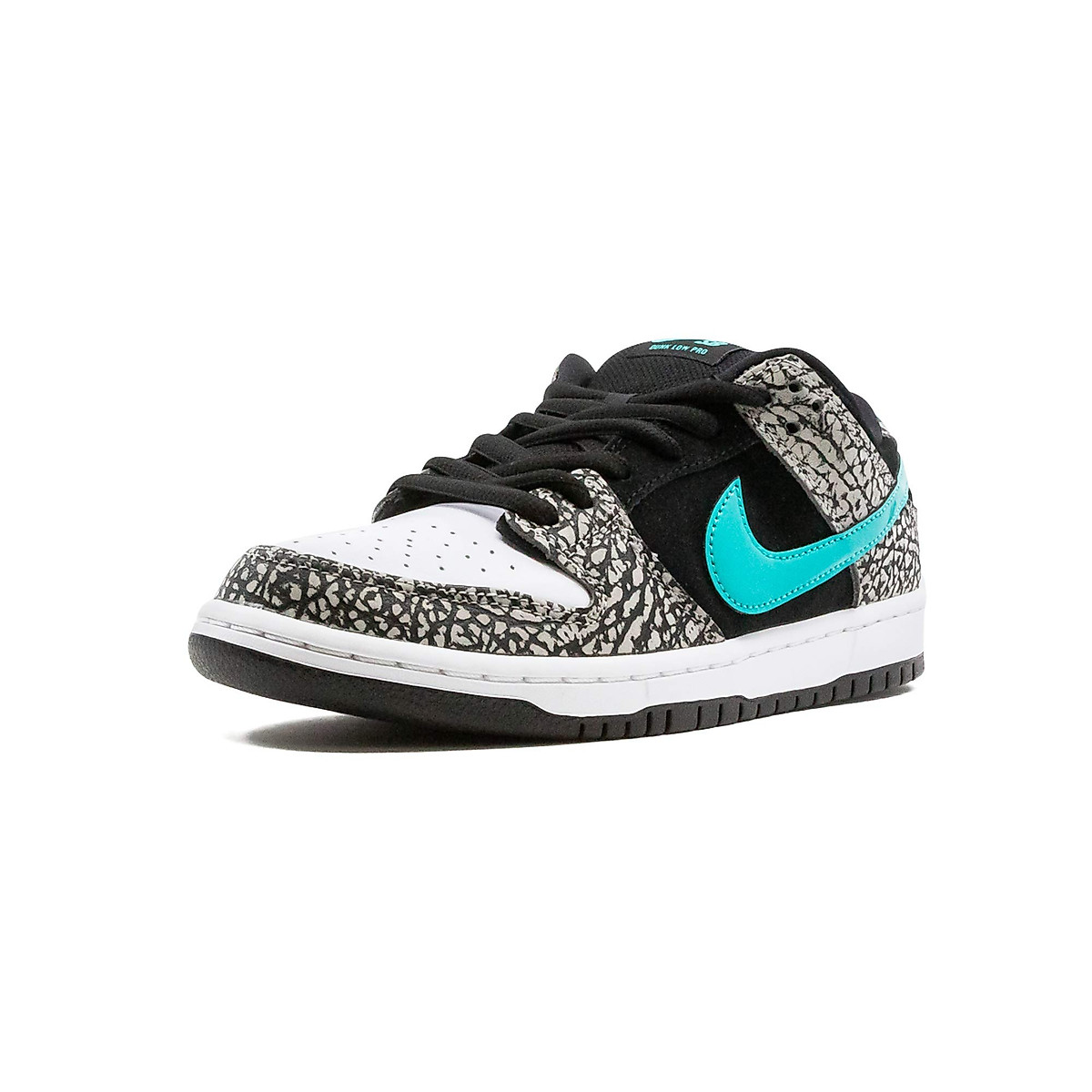 Nike Men's SB Dunk Low Pro Elephant, Medium Grey/Black/White/Clear, 8.5