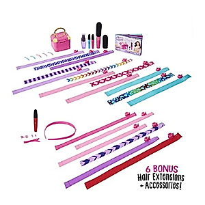Cool Maker, Hollywood Hair Extension Maker for Girls with 6 Bonus Extensions (18 Total) and Accessories, Amazon Exclusive