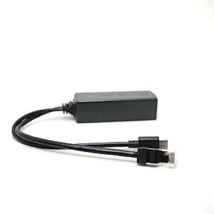 DSLRKIT Gigabit USB Type C Active PoE Splitter 48V to 5V IEEE802.3af Power Over Ethernet for Raspberry Pi 4 4B