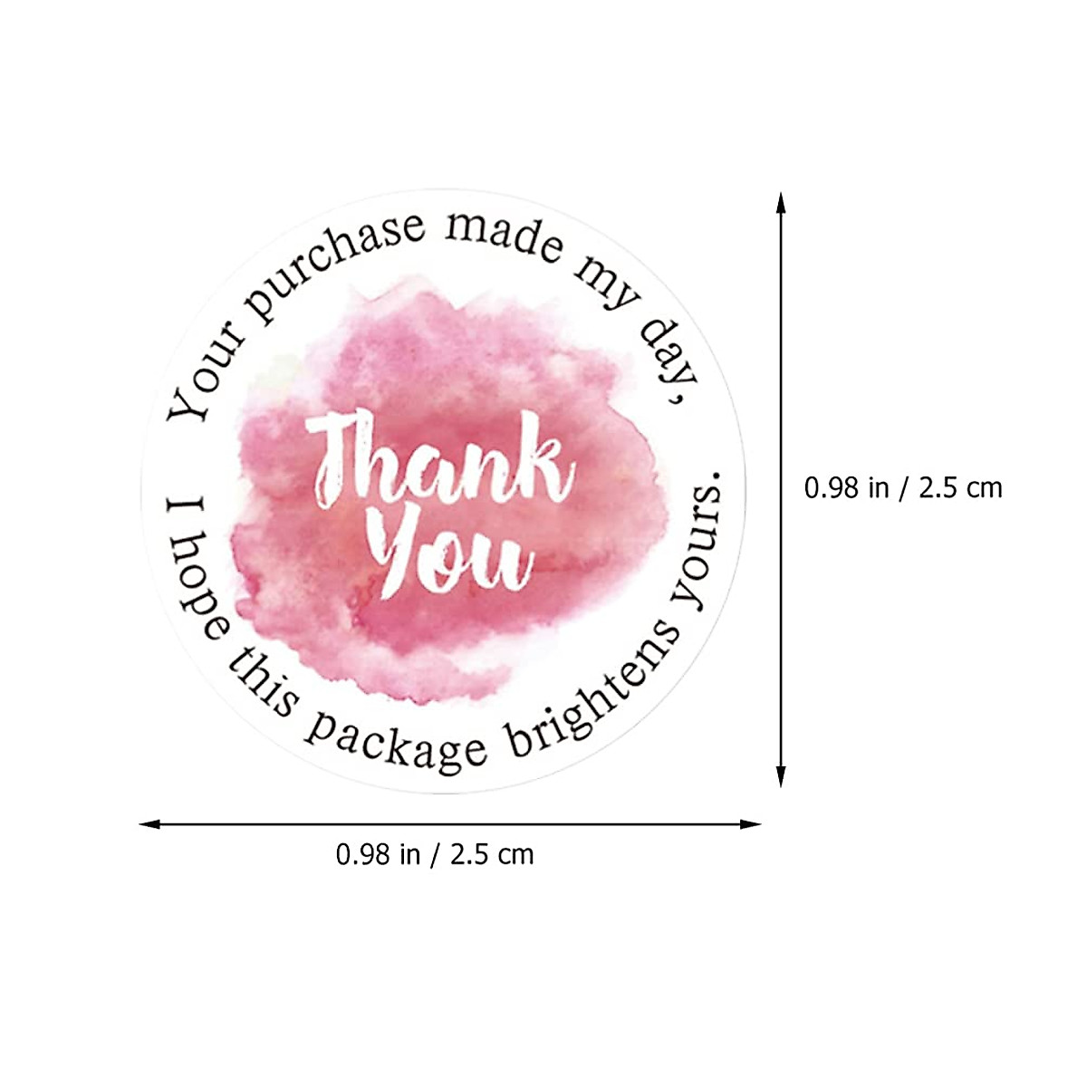 TOYANDONA 500pcs Thank You Sticker, Your Purchase Made My Day Stickers Decorative Business Stickers Self Adhesive Round Thank You Labels for Envelope Package Cards Party Supplies