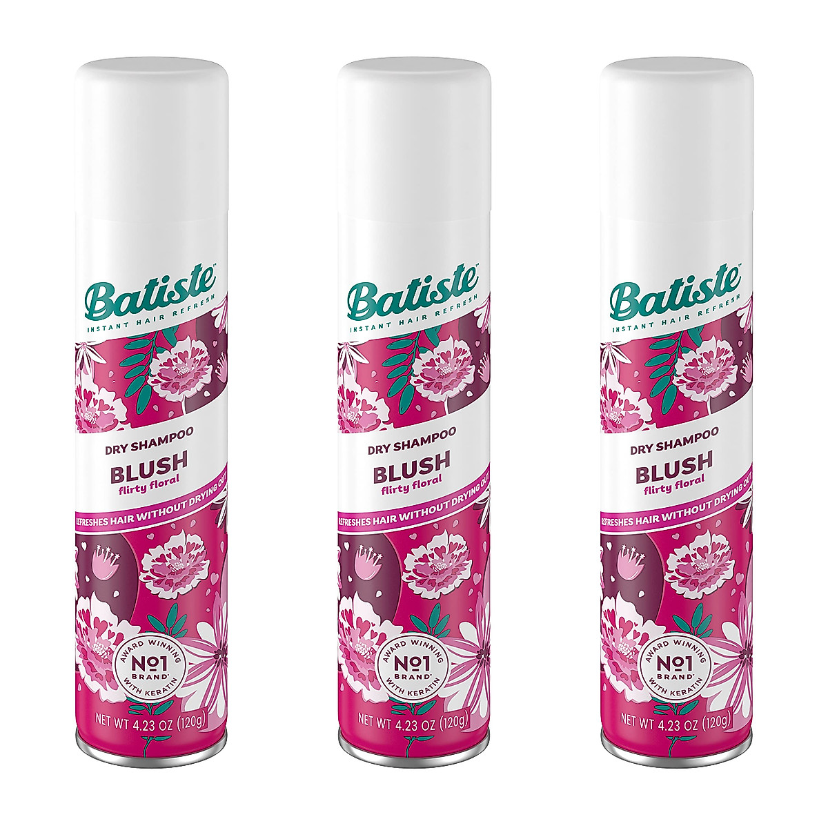Batiste Dry Shampoo, Blush Fragrance, 3 Count