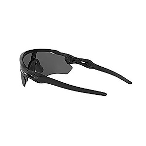Oakley Men's OO9208 Radar EV Path Rectangular Sunglasses, Matte Black/Prizm Black Polarized, 38 mm