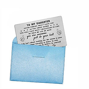 Resdink Daughter Birthday Card Gifts from Mom, Happy Graduation Birthday Gifts for Daughter Girl, Inspirational Present to My Favorite Daughter, Love Daughter Mothers Day Gift Ideas,