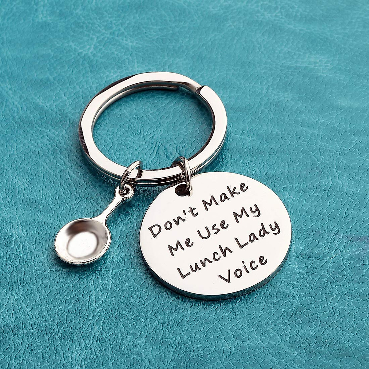 POTIY Lunch Lady Gift Cafeteria Worker Don't Make Me Use My Lunch Lady Voice Keychain Appreciation Gift for Canteen(Lunch)