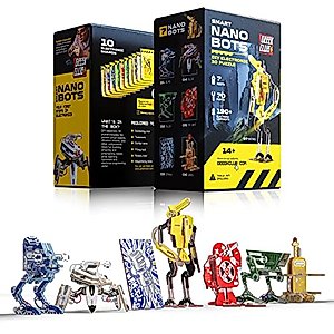 Geeek Club Robot Building Kit for Kids and Adults - Smart Nano Bots STEM Robotics Kits - Educational DIY Build Your Own Robot Set - Circuit Board Engineering Robotic Kid Science Toys (No Tools)