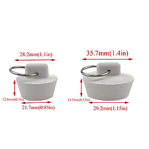 Meuey Lyot Rubber Sink Stopper Drain Plug with Pull Ring Bath Tub Stopper Kitchen Sink Plug Bathtub Stopper Sink Plug 6 Sizes 1 Set