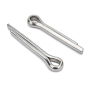 60 Pcs Cotter Pin Hair Pin Assortment Kit, Zinc Plated R Clip Key Fastener Fitting Set for Use on Hitch Pin Lock System Automotive Marine Tractors Mower Carts Truck Engine Repair, 12 Size 2 Style