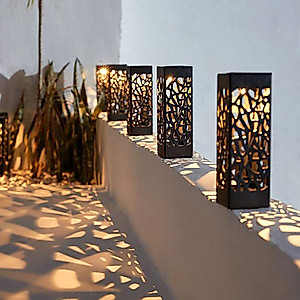 LIUCHUNYANSH Solar Garden Lights Solar Lights Garden Lights Hollow Out Lawn Lights Outdoor Waterproof Home Garden Garden Villa Landscape Decoration Street Lights (Size : 4 Pieces)