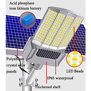 ZXXHNNAIH Solar Street Light Solar Parking Lot Lights High Conversion Rate,Can 320 ° Luminescence, for Backyard Path Parking Lot