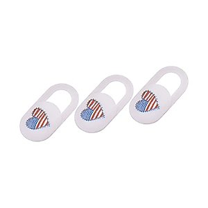 SOLUSTRE 3pcs Slide Camera Ultra- and Webcam Smartphone Pattern Cartoon Your Tablet Flag Lens Thin Lovely for Cover Privacy Shutter Heart Notebook Cell Protects Phone Slider Computer US