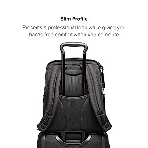 TUMI Alpha 3 Slim Solutions Laptop Brief Backpack - Hands-Free Comfort for Commuters - 15-Inch Computer Backpack for Men and Women - Black