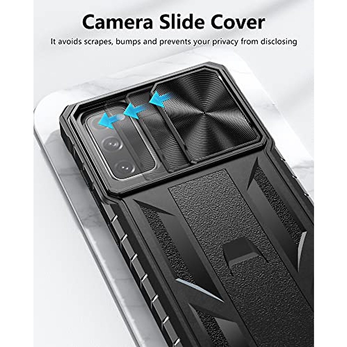 for Samsung Galaxy S20 FE Case: Rugged Belt Clip Holster Heavy Duty with Built-in Kickstand - Military Grade Protection Shockproof Cover for Galaxy S20 FE - Black