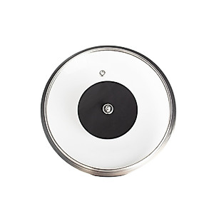 LIVWELL DiamondClad 14-Inch Glass Lid for the Hybrid Cookware Set - Home and Kitchen Gift - For Hybrid Stainless Steel Sauté Pan, Wok, Skillet and Frying Pan Lid - Dishwasher Safe, PFOA-Free