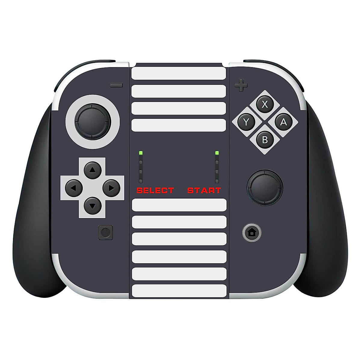 PlayVital Full Set Protective Stickers for Nintendo Switch OLED Model, Customized Vinyl Decal Skins for Switch OLED Console & Joycon & Dock & Grip - Classics NES Style