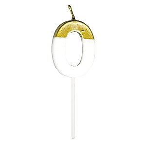 Caspari Number Candle 0 - White