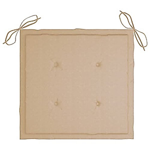 imasay Garden Chair Cushions 6 pcs Beige 19.7"x19.7"x1.2" Fabric