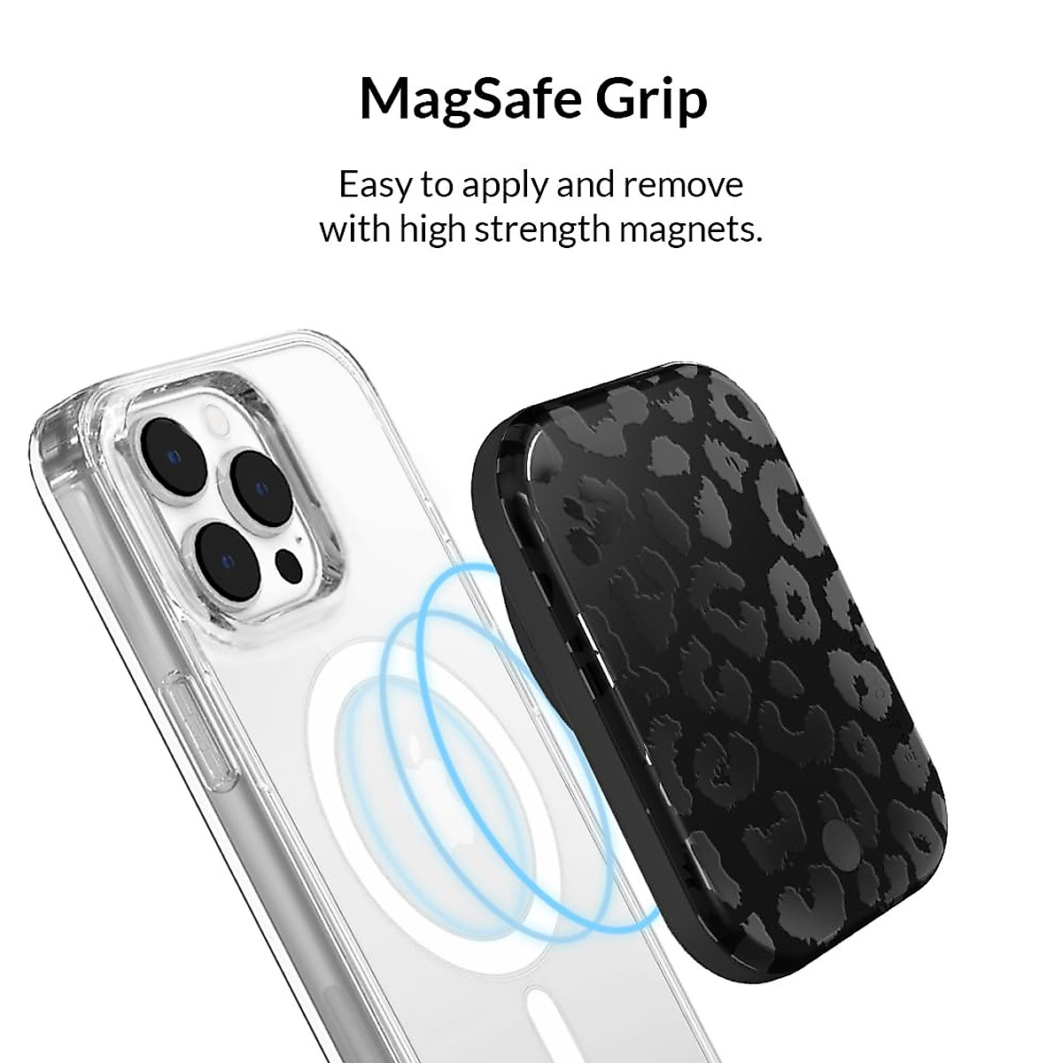 Velvet Caviar Battery Pack Compatible with MagSafe - Magnetic Portable Power Bank with USB-C Cable - Slim Pod Charger for iPhone 12 13 14 15 - Fast Charging 5000 mAh - Black Leopard