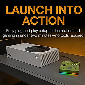 Seagate Game Drive , Halo Infinite SE 2TB External Hard Drive HDD - 3.5 Inch, USB 3.2 Gen 1 for Xbox One and Xbox Series X|S, customizable RGB LED lighting and Rescue Services (STKX2000405)
