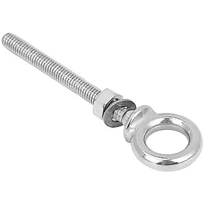 Jerliflyer Long Eye Bolt, 316 Stainless Steel Smooth Edge Heavy Duty Long Eye Bolt Screw Loop Hole Lightweight Lifting Long Eye Bolt for Ships, Trucks, Caravan(ZWS6705-6)