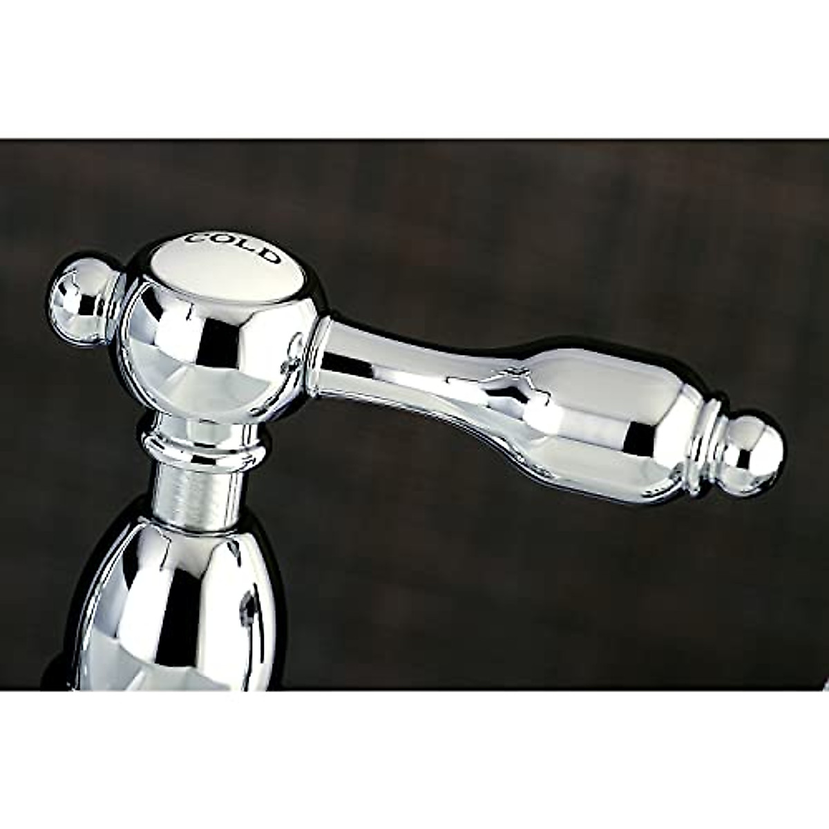 Kingston Brass KS1271TALBS Tudor 8 Inch Center Kitchen Faucet With Brass Sprayer, Polished Chrome, 8-3/4 inch in Spout Reach, Polished Chrome