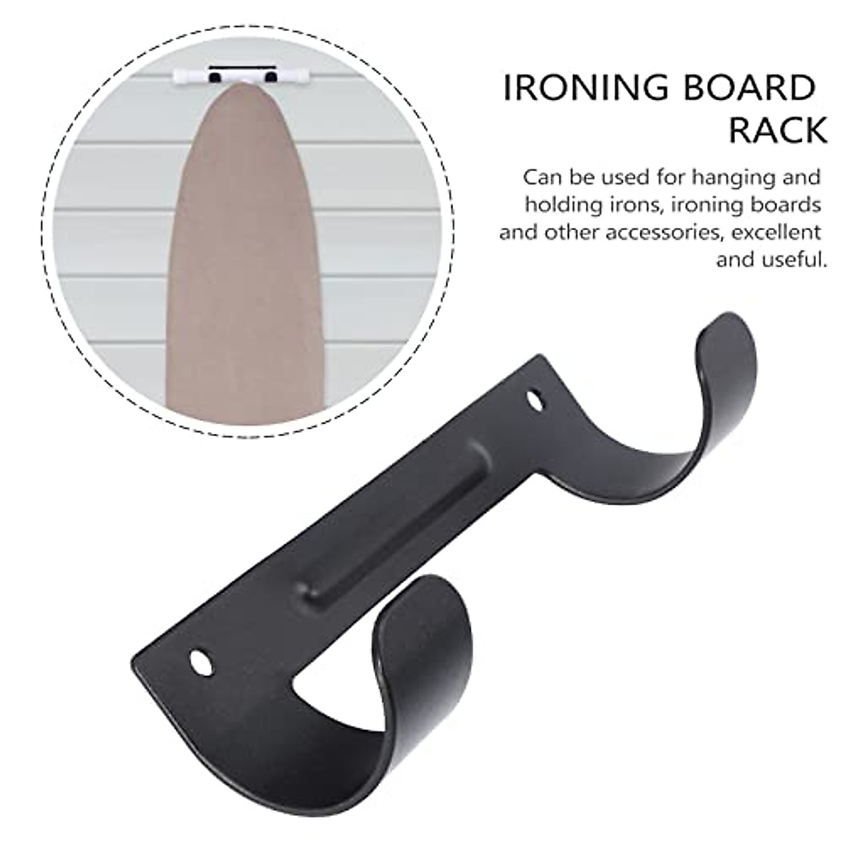 Housoutil Ironing Board Hanger Rack Ironing Board Shelf Storage Hanger Holder for Household