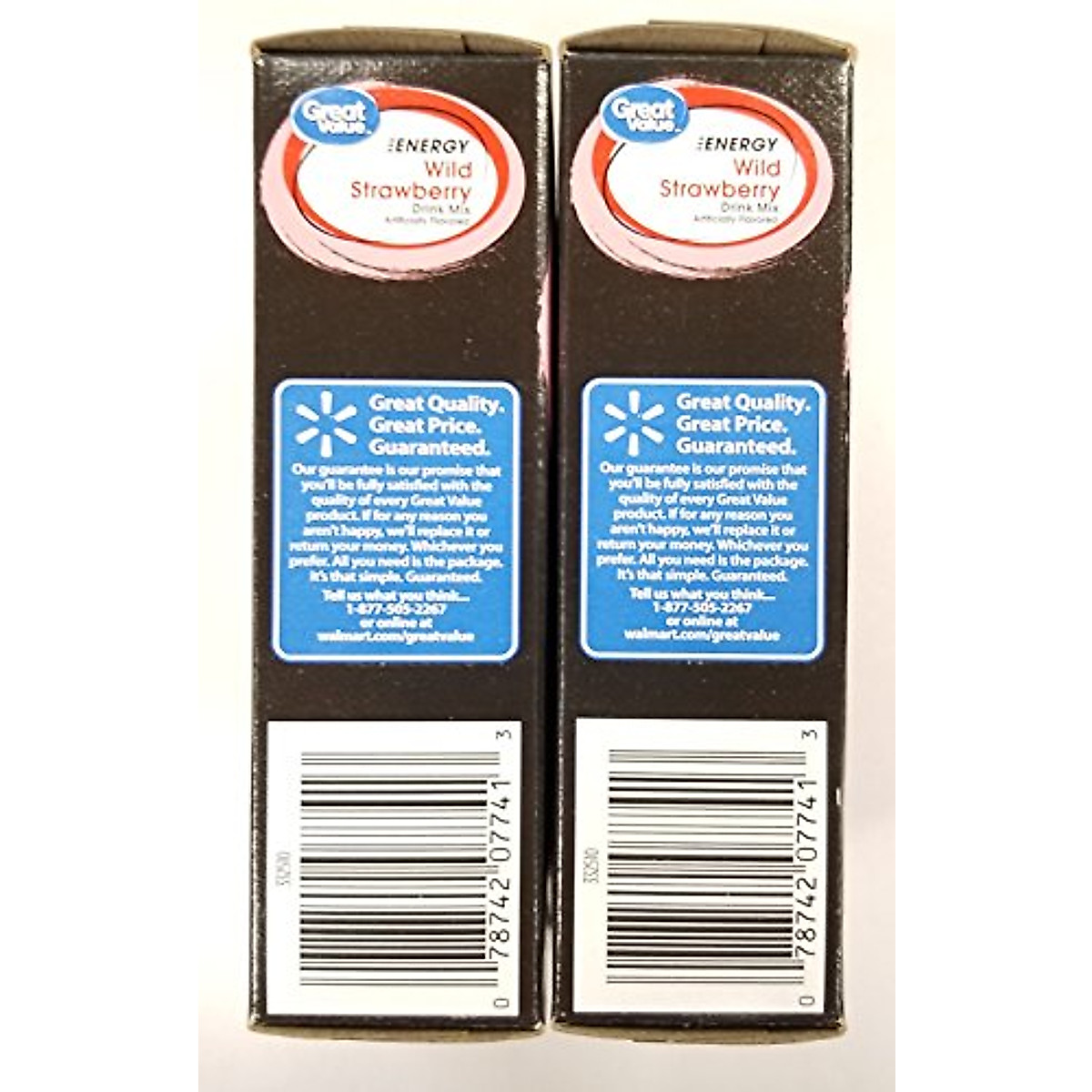 Great Value Sugar Free, Low Calorie ENERGY Wild Strawberry Drink Mix (Pack of 2)