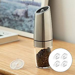 DOITOOL 4 Pcs Electric Pepper Grinder Covers Acrylic Salt Grinder Lids Pepper Mill Dust Proof Covers for Home Kitchen Supply
