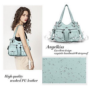 Purses and Handbags Women Tote Shoulder Top Handle Satchel Hobo Bags Fashion Washed Leather Purse