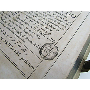 1693 BLIND-STAMPED PIGSKIN OVER WOODEN BOARDS FOLIO ANNALES ECCLESIASTICI