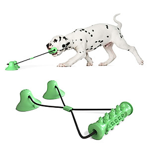 ANYPET Dog Chew Toothbrush Toy, Chew Dog Toy Squeaky Teeth Cleaning Toy for Aggressive Chewers Large Breed Indestructible Tough Dog Toothbrush Stick for Medium to Large Dogs