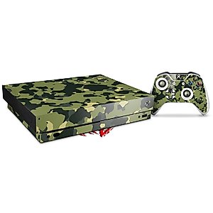 WraptorSkinz Decal Vinyl Skin Wrap Compatible with Xbox One X Console and Controller - WraptorCamo Old School Camouflage Camo Army