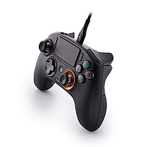 NACON PlayStation 4 Controller - Wired, USB-C, 4 Configurable Shortcut Buttons, Dual Concave Customizable Sticks, LED Player Status Indicator