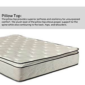 Mattress Solution, 10-Inch medium plush Pillowtop Innerspring Mattress And Metal Box Spring/Foundation Set, Good For The Back, No Assembly Required, Twin XL Size 79" x 38"