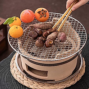MagiDeal Portablel Clay BBQ Camping grill Carbon Furnace Grill Outdoor Hot Pot for Picnic Travel Cooking Camping Picnic Garden
