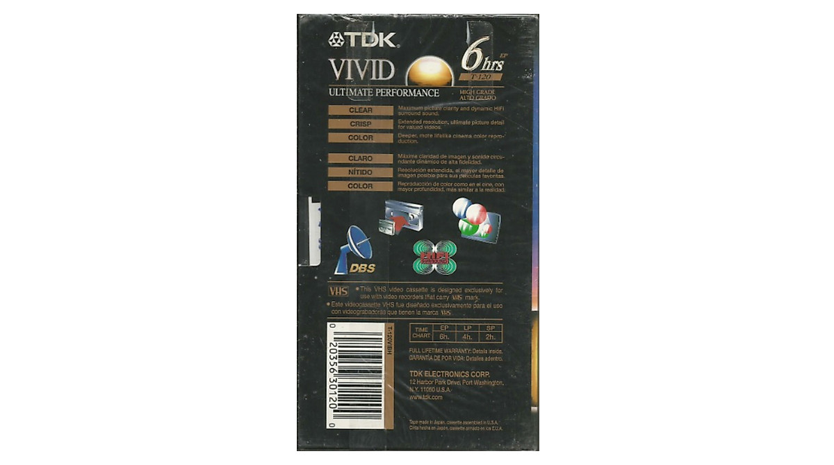 Ultimate T-120 VHS Blank 2-Pack by TDK for Clear Video Quality