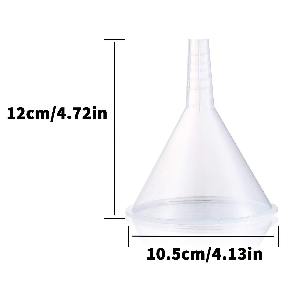 Young4us Plastic Funnel Set, 3 Pcs Lab PP Funnels, 100mm x 2, 75mm x 2, 50mm x 2 (Pack of 3)