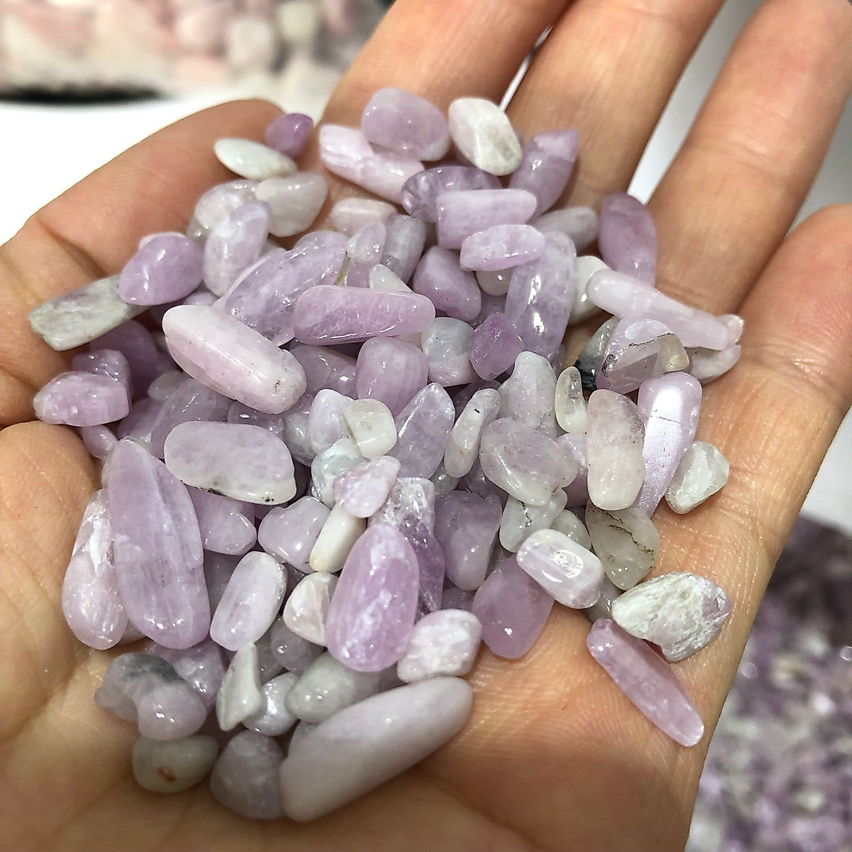 FFIME Gemstones for Decoration 100g Natural Purple Lithium ash Gravel Tumble Stone Minerals Gravel Specimen Stone Decorative Stone Fish Tank Stone Aura Crystal