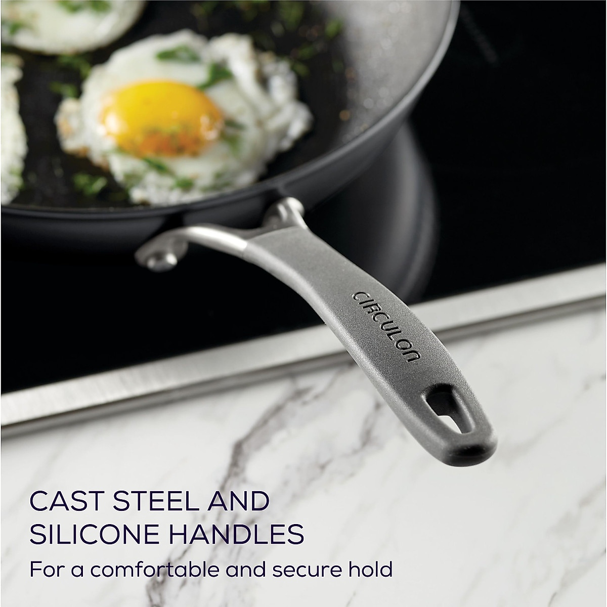 Circulon A1 Series with ScratchDefense Technology Nonstick Induction Cookware/Pots and Pans Set, 9 Piece, Graphite